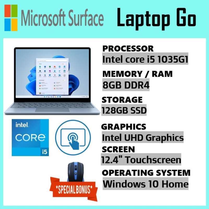 Jual Laptop Kerja Microsoft Surface Laptop Go Intel I5 - Standard Unit ...