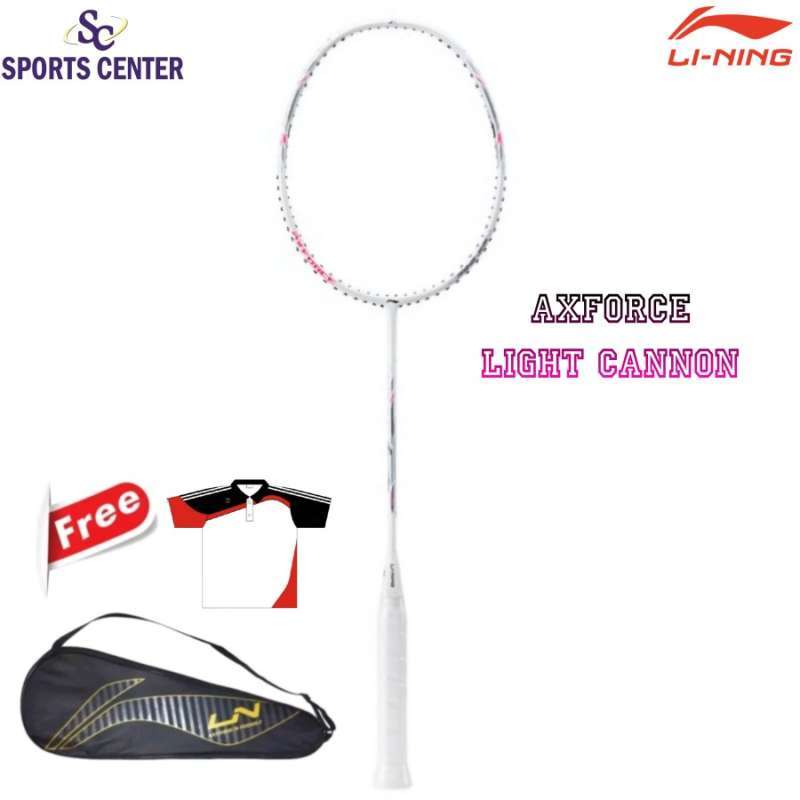 Promo New Raket Badminton Lining Axforce Light Cannon AYPT311 White ...