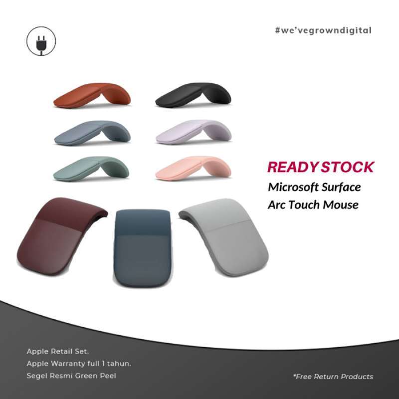 Promo Microsoft Surface Mouse Arc Touch Mouse Signature Surface Pro 5 6 ...