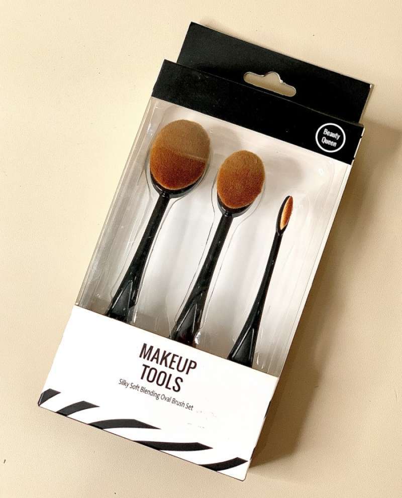 Promo MINISO Make Up Tools Silky Soft Blending Oval Brush Set Diskon 23 ...