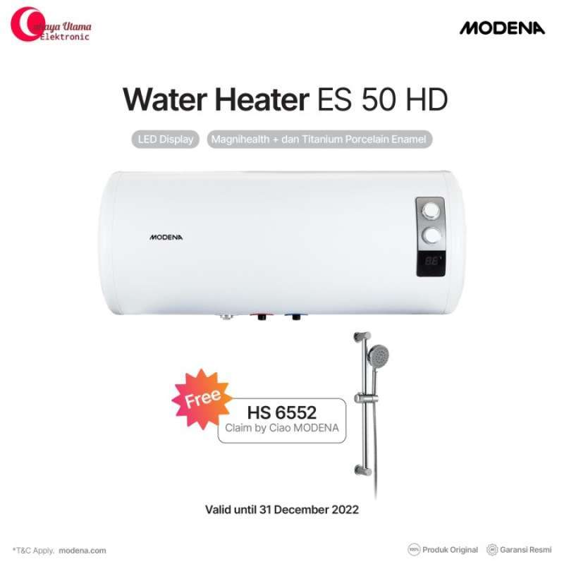 Promo Modena Water Heater Es 50 Hd Horizontal Mode 50 Liter Packing ...