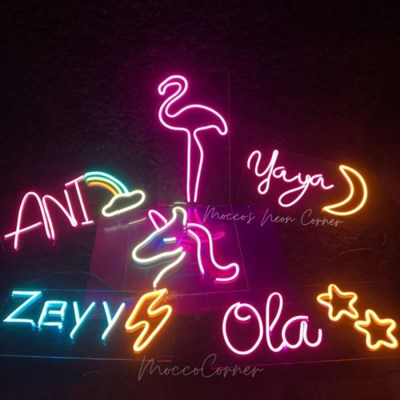 Promo Neon Flex Sign Custom / Lampu Nama Custom Request / Lampu Hias ...