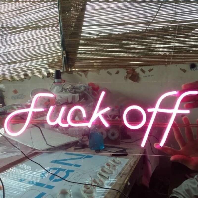Promo Lampu Led Neon Text Tulisan Fuck Off Pesanan Kak Aditya Diskon 23 ...