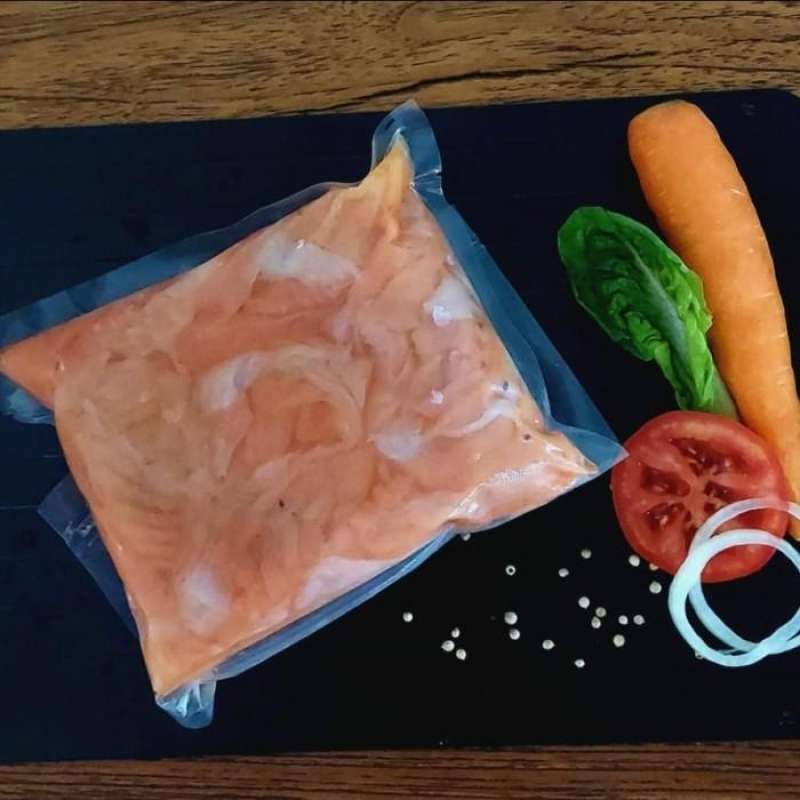 Jual Salmon Scrape Tetelan Ikan Salmon Tanpa Duri Tanpa Kulit 500 Gram ...