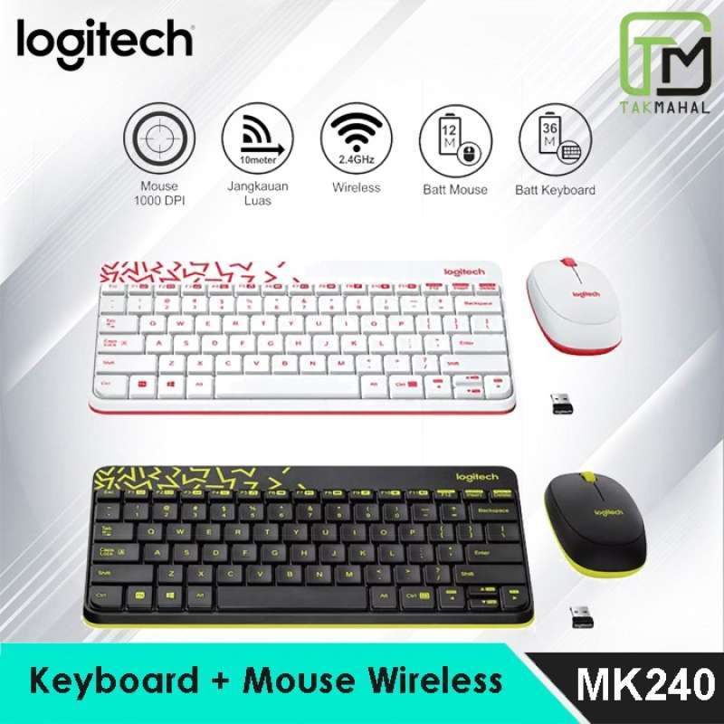 Promo Logitech Mk240 Wireless Keyboard Dan Mouse Original Diskon 23% di ...