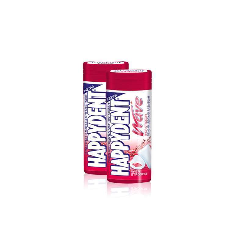Jual Whs - Happydent Cool White Pocket Strawberry Bottle Permen Karet ...