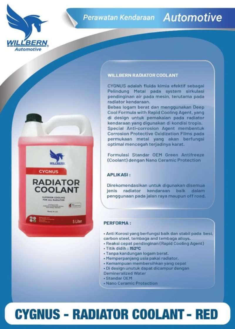 Promo Air Radiator Mobil Willbern Radiator Coolant Merah Red 5 Liter ...