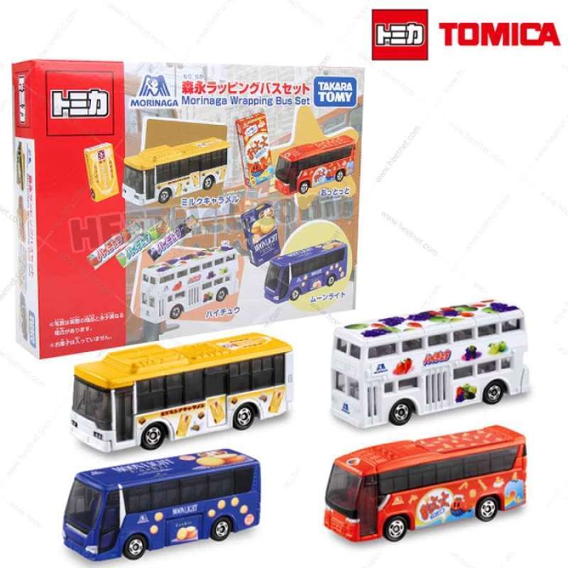 Jual TOMICA MORINAGA WRAPPING BUS SET ORIGINAL TAKARA TOMY MINI BUS BISCUIT di Seller Toys ...