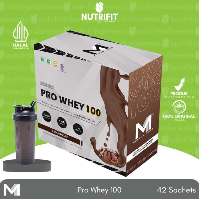 Promo M1 Pro Whey 100 1 Box 10 Sachet Muscle First Whey Protein Diskon ...