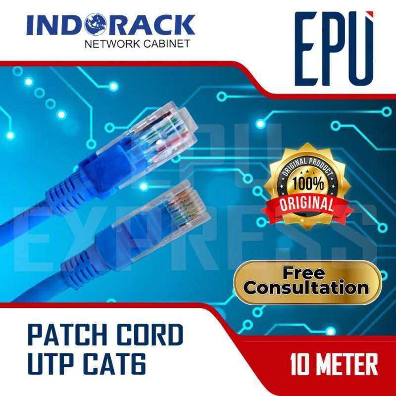 Jual Indorack 10m Kabel Lan Cat6 Cat.6 UTP Ethernet Patch Cord Cable di Seller Epu Express ...