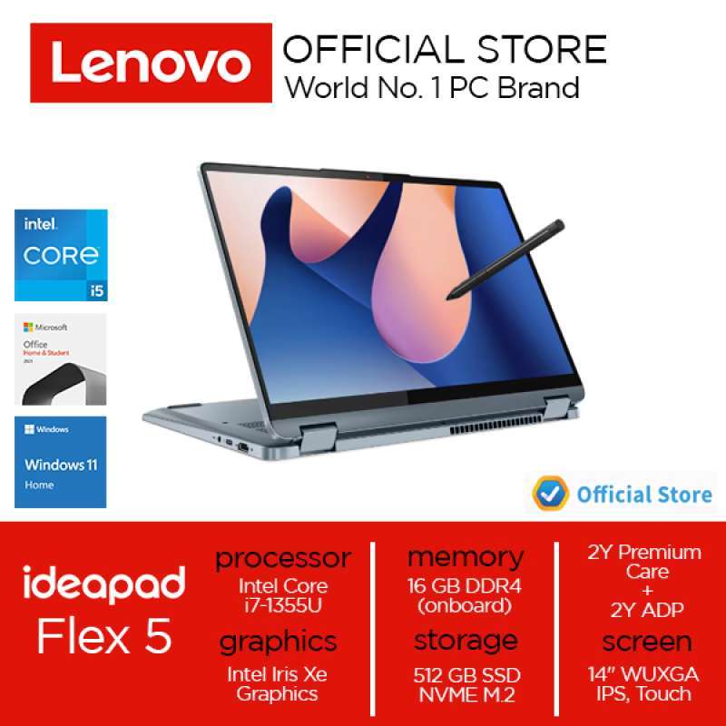 Promo Lenovo IdeaPad Flex 5 14IRU8 Core i7-1355U 16GB 512GB W11+OHS ...