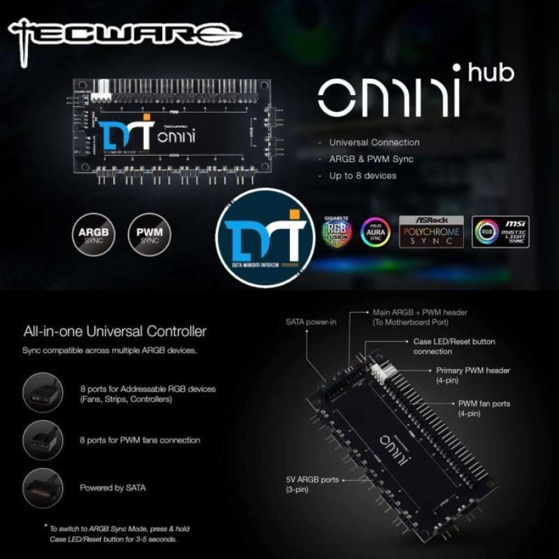 Promo Tecware OMINI HUB Fan Controller PWM & ARGB Sync Diskon 23% di ...