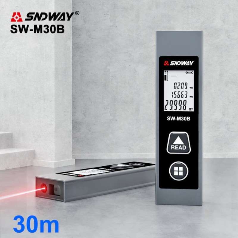 Promo SNDWAY Mini Laser Distance Meter Rangefinder Meteran Digital ...