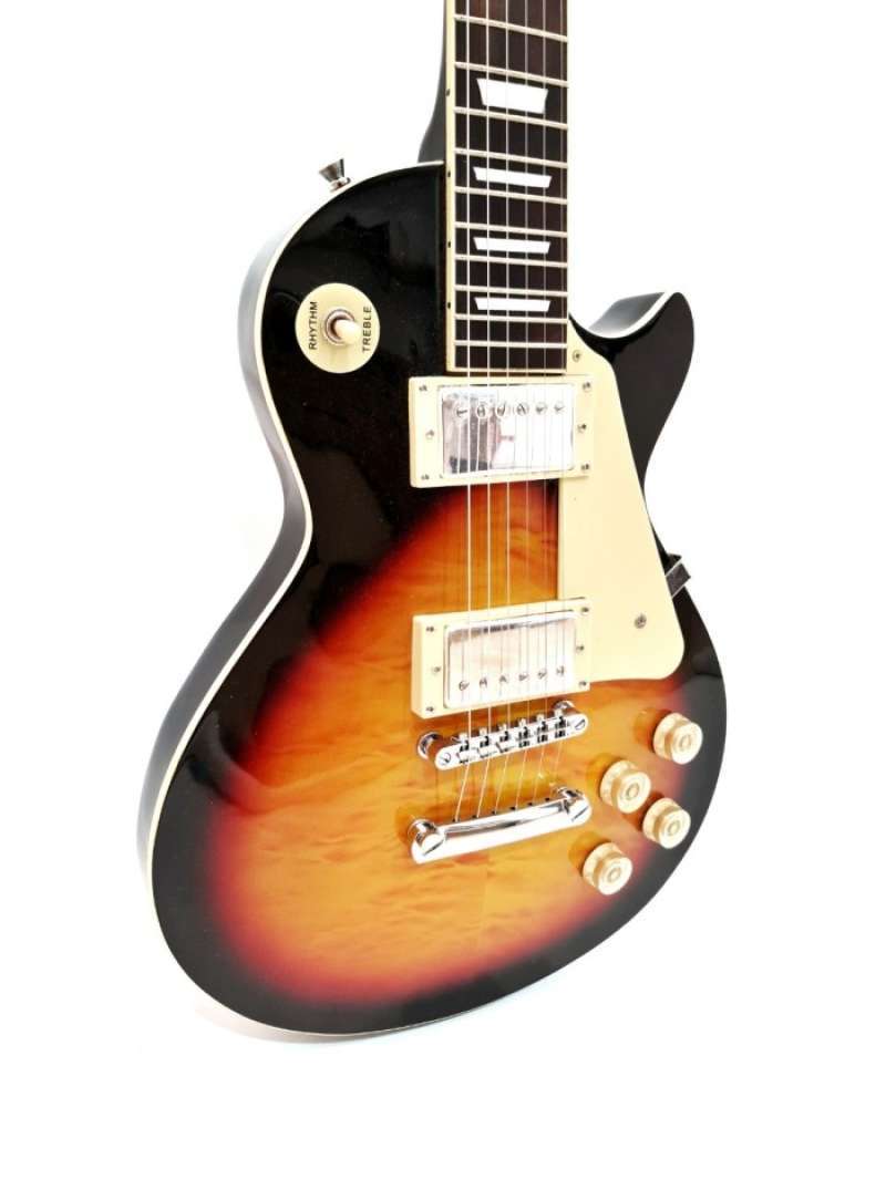 Jual Gitar Elektrik Merk Gibson Les Paul Warna Sunburst Black Hitam ...