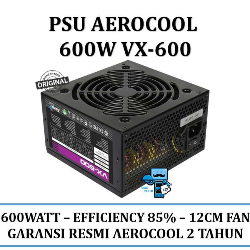 Promo PSU Aerocool 600W VX-600 - Efficiency Up To 85% - Most Valued Power Diskon 23% di Seller ...