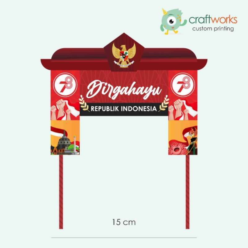 Jual Topper 17 Agustus Gapura | Hiasan Tumpeng di Seller Amartha Store ...