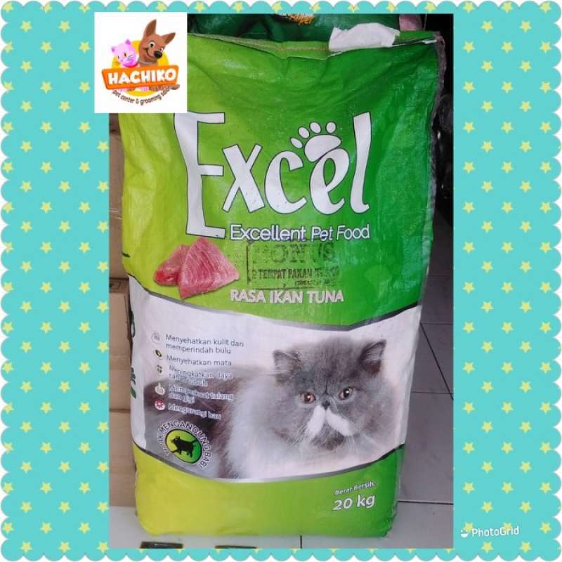 Promo Excel Cat Food 20Kg (Isi Kemasan Repack 500Gr : 40 Bungkus ...