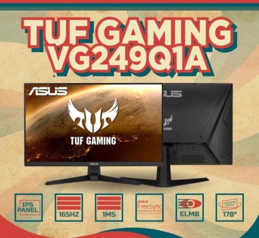 Promo Asus TUF Gaming VG249Q1A 165Hz FreeSync 1ms Gaming Monitor Diskon ...