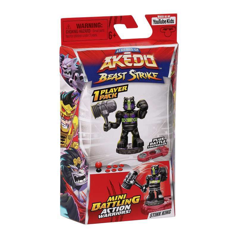 Promo Mainan figur Akedo S5 Beast Strike 1 Player Pack Tricerachops ...