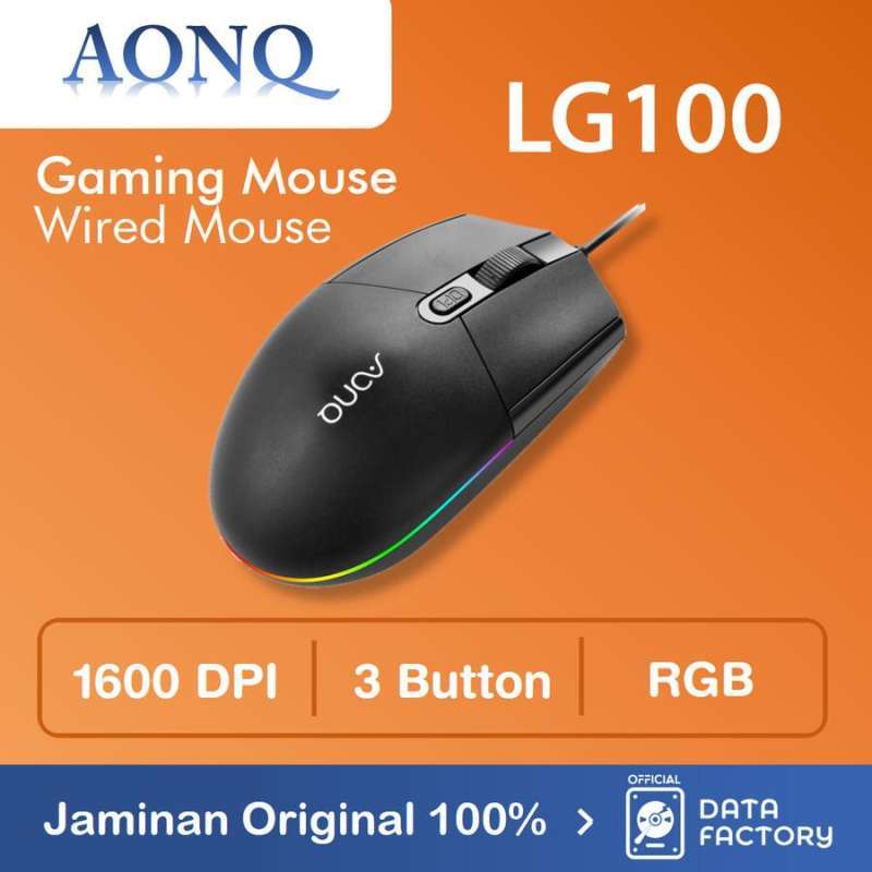 Jual Mouse Gaming Lg100 RGB Mouse Gaming AONQ USB Wired Cable Kabel LG ...