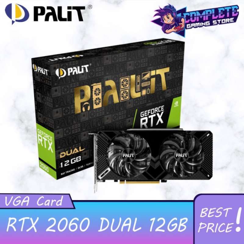 Jual Vga Palit Geforce Rtx 2060 Dual 12gb Gddr6 192bit - Rtx2060 Di ...
