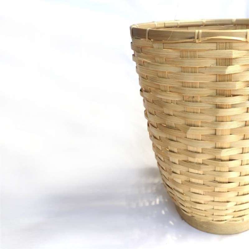 Jual Keranjang Anyam Anyaman Bambu Tempat Sampah Cover Pot Diameter 27 ...
