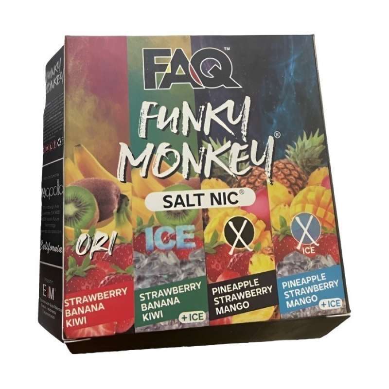 Jual BOX Faq Funky Monkey Saltnic Pack 4x15ml Salt Nic EJM Pods di ...