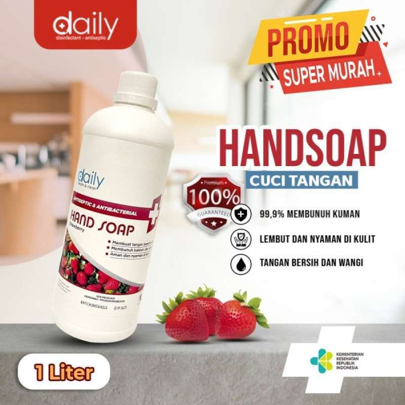 Jual Sabun Cuci Tangan 1 Liter 1l Hand Soap Daily Antiseptik Bakteri Refill Di Seller Trasale ...