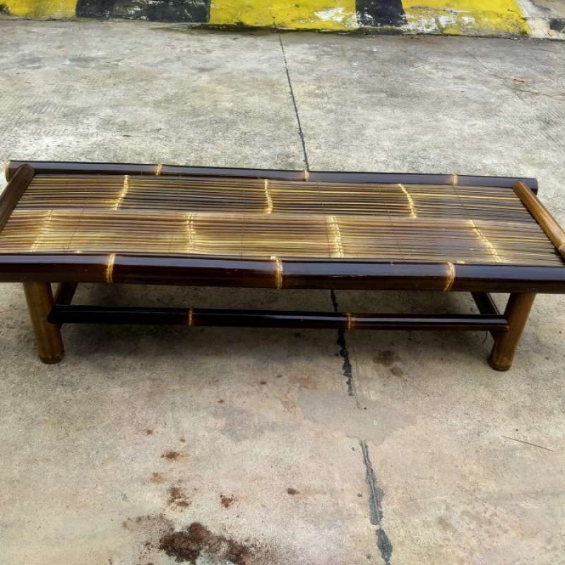 Jual Meja bambu hitam/kursi Bambu Wulung/meja lesehan/meja unik di ...