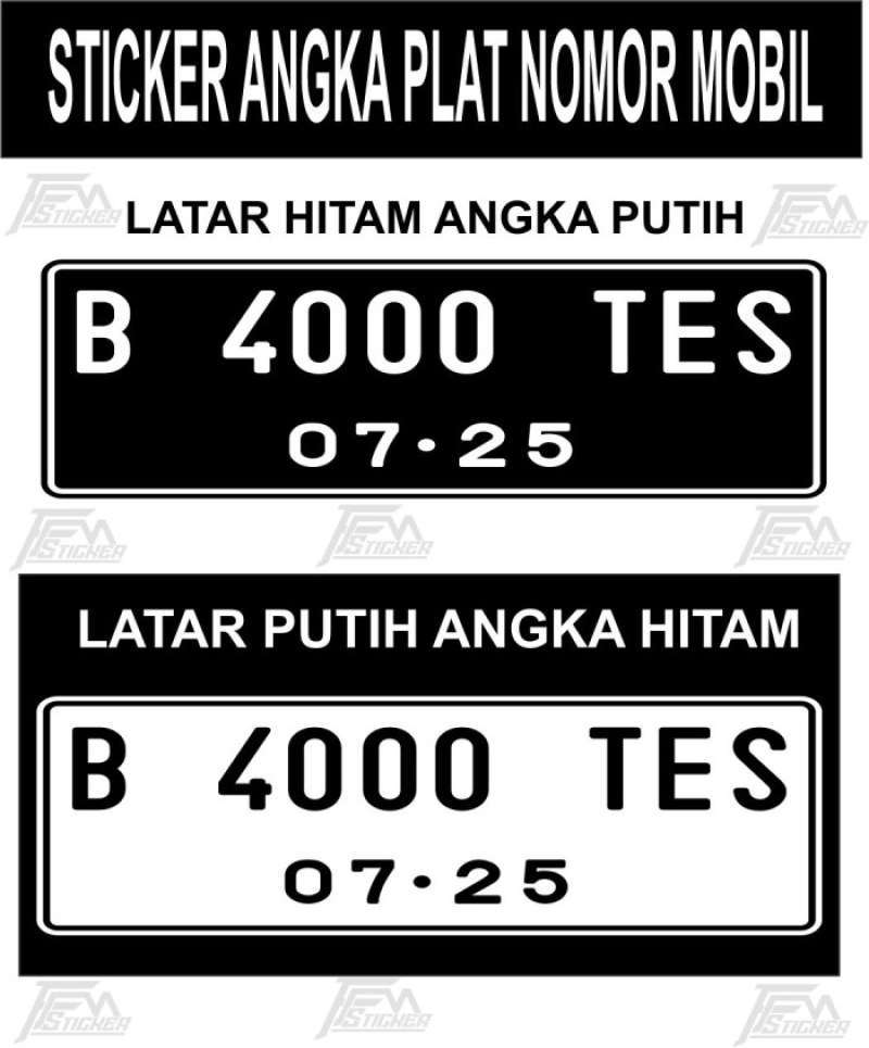 Promo Cutting Sticker Angka Plat Nomor Mobil Diskon 30% di Seller Esmee ...