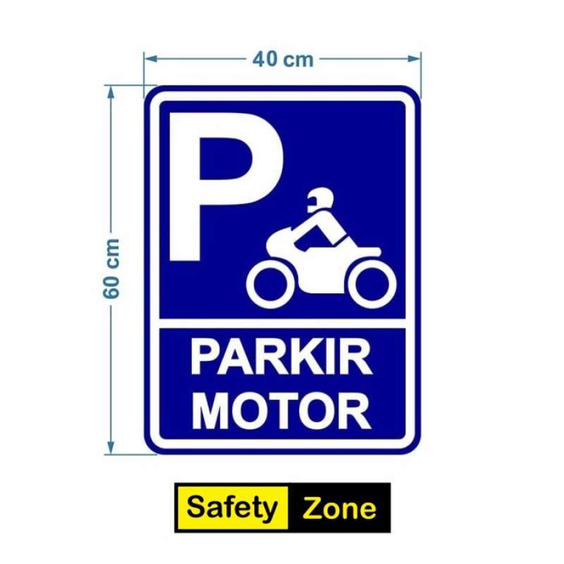 Promo Rambu Sign Parkir Motor 40cm x 60cm Plat Diskon 23% di Seller ...