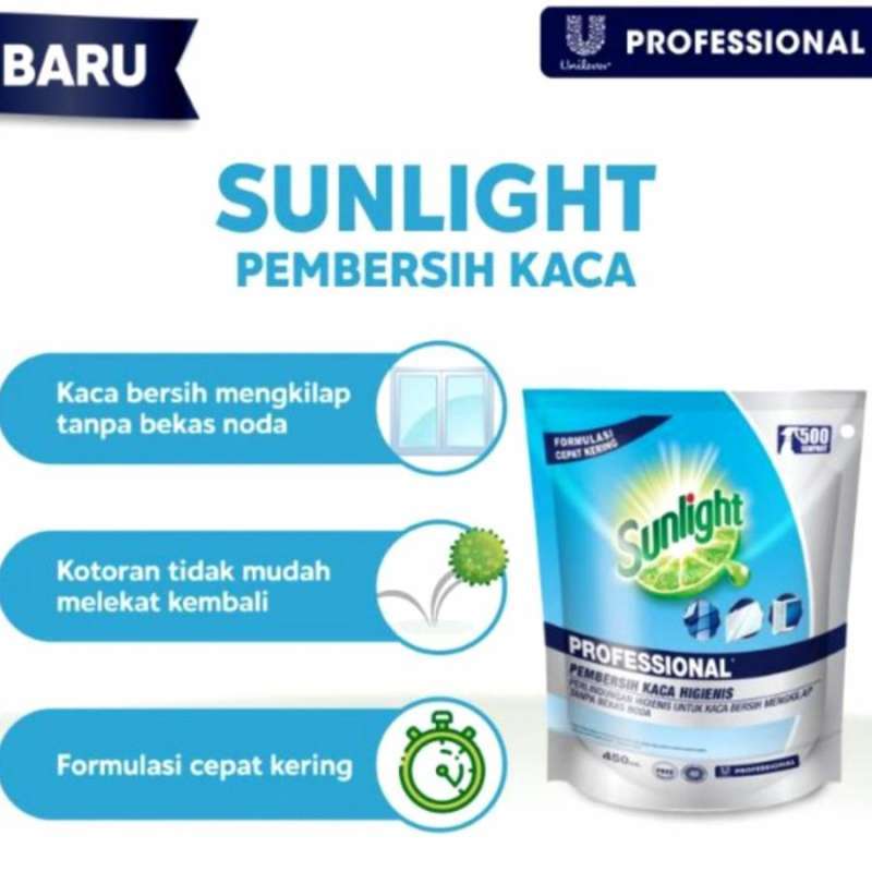Jual Sunlight Professional Pembersih Kaca Higienis 450ml Di Seller ...