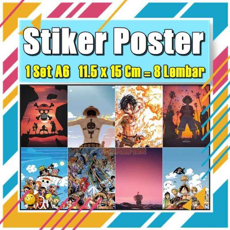 Jual Stiker Label One Piece 3 Luppy zoro Brock sanji coper nami robin ...