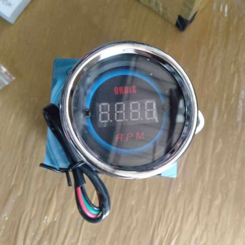 Promo Speedometer Tachometer Rpm Digital Led Orbis Bulat Crome ...