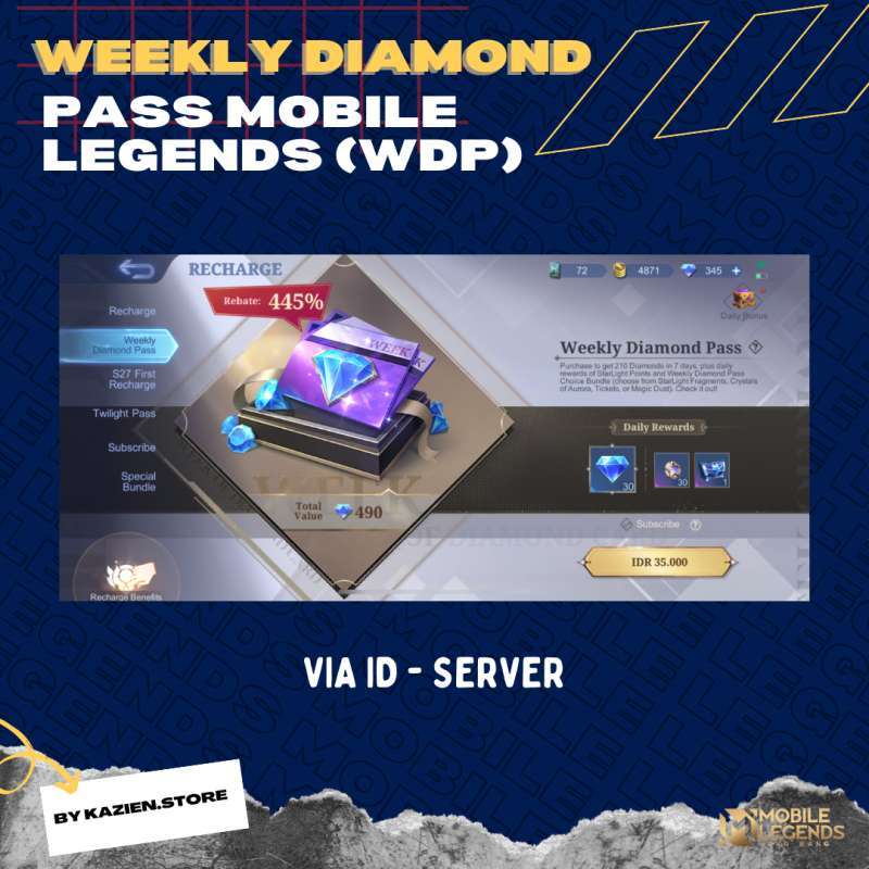 Jual Weekly Pass Mobile Legend - Harga Termurah Dan Terbaru Di 2024 ...