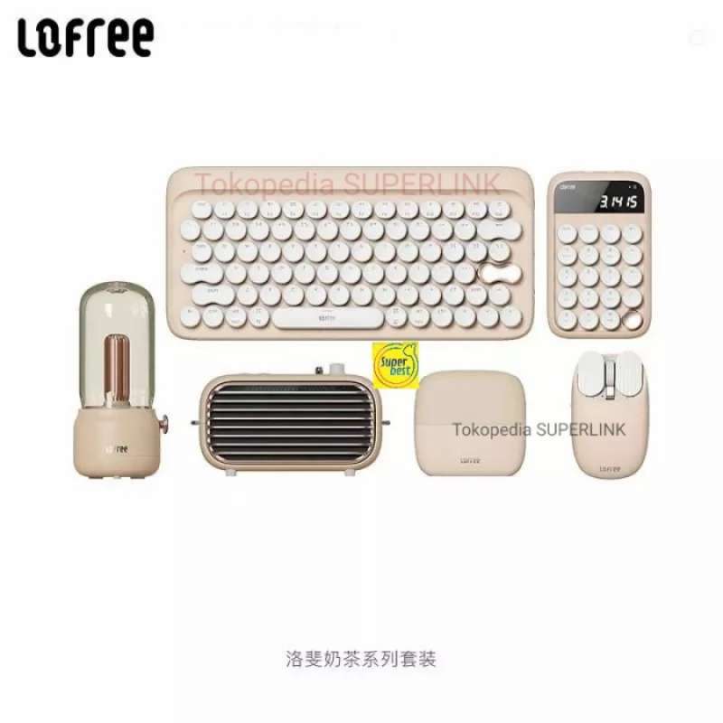 Promo Original Lofree Milk Tea Series Simple Office Mechanical Keyboard ...