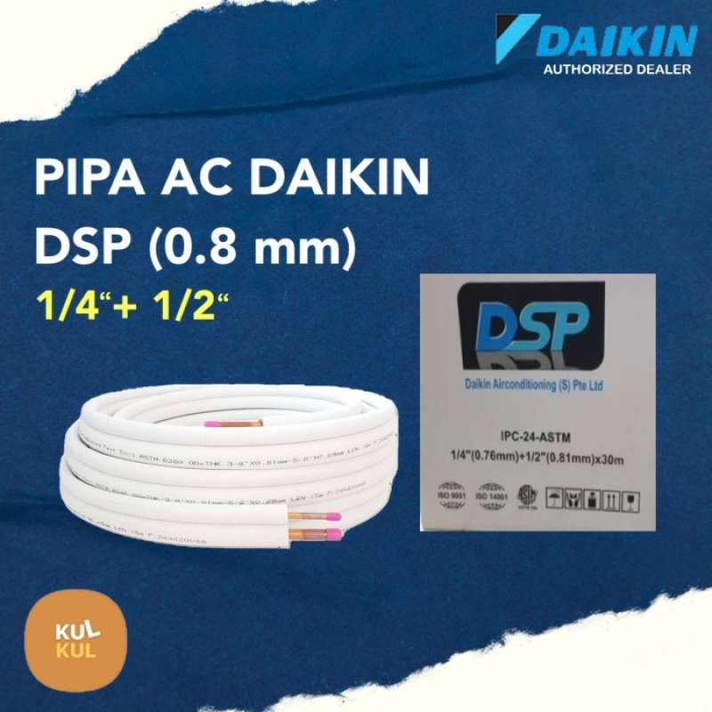 Promo PIPA AC DAIKIN DSP UKURAN 1/4 + 1/2 (1,5 PK) Diskon 23% di Seller ...