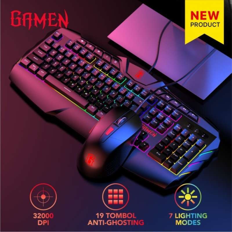 Promo Gamen Station keyboard + Mouse Gaming Combo Bundle (gaming combo ...