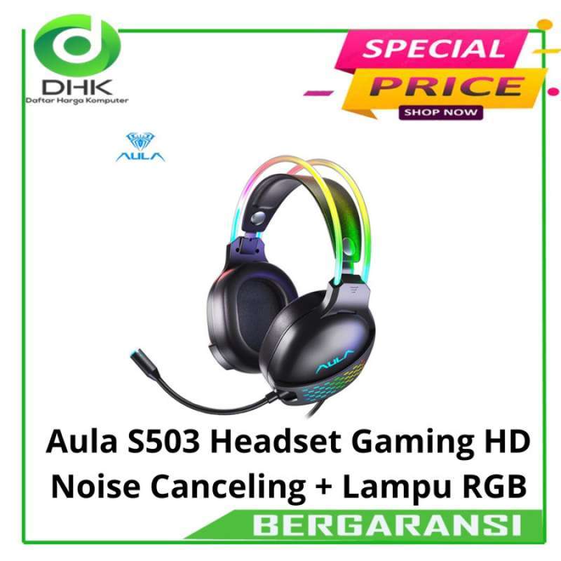 Promo Aula S503 Headset Gaming HD Dengan Noise Canceling + Lampu RGB Diskon 23% di Seller Hunter ...