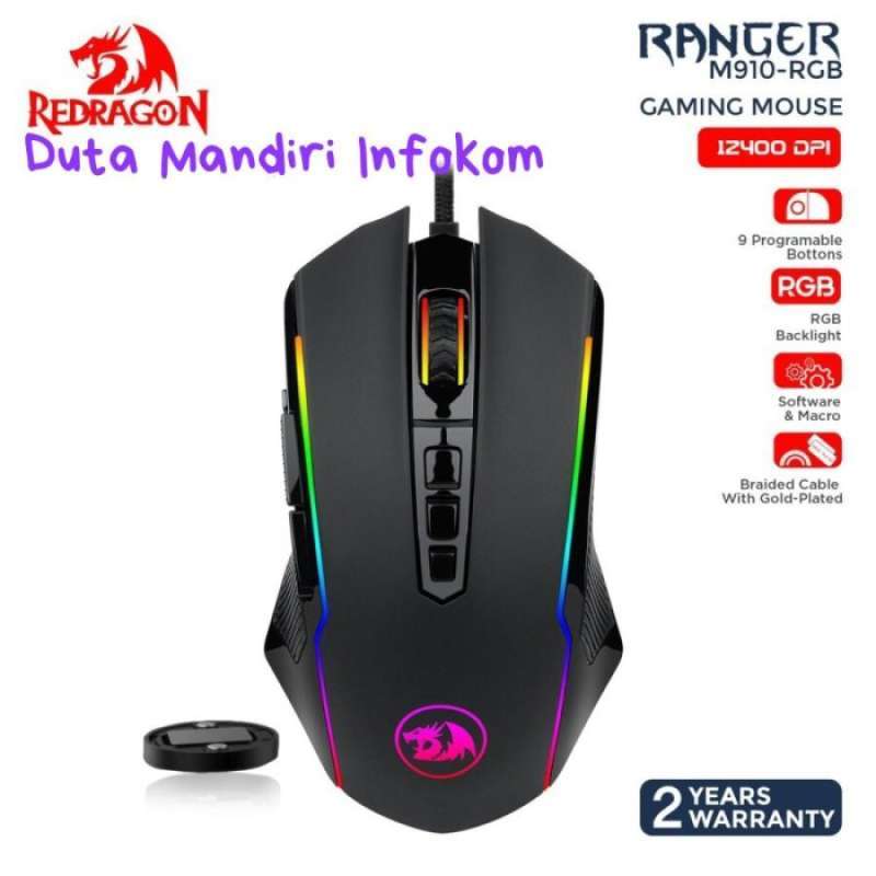 Promo Redragon Ranger M910 RGB - High Speed Sensor 12400DPI Gaming ...
