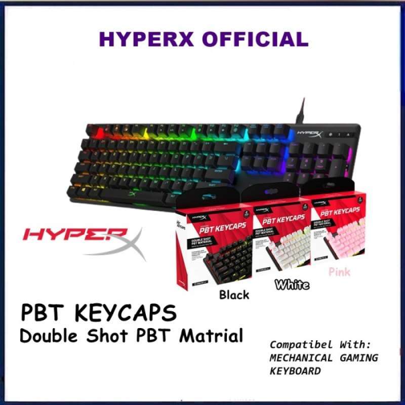 Promo HyperX PBT Double Shot Keycaps Full-key Set Key Caps Gaming ...