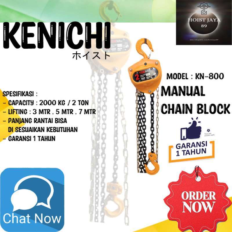 Promo KENICHI Chain Block 2 Ton 7 METER JAPAN Diskon 23% di Seller ...