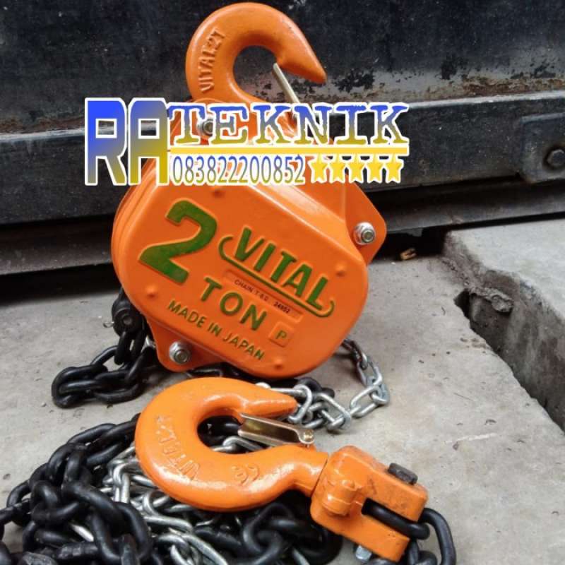 Promo Chain Block 2 Ton 5 Meter VITAL Chain Pulley Block Alat Angkat ...