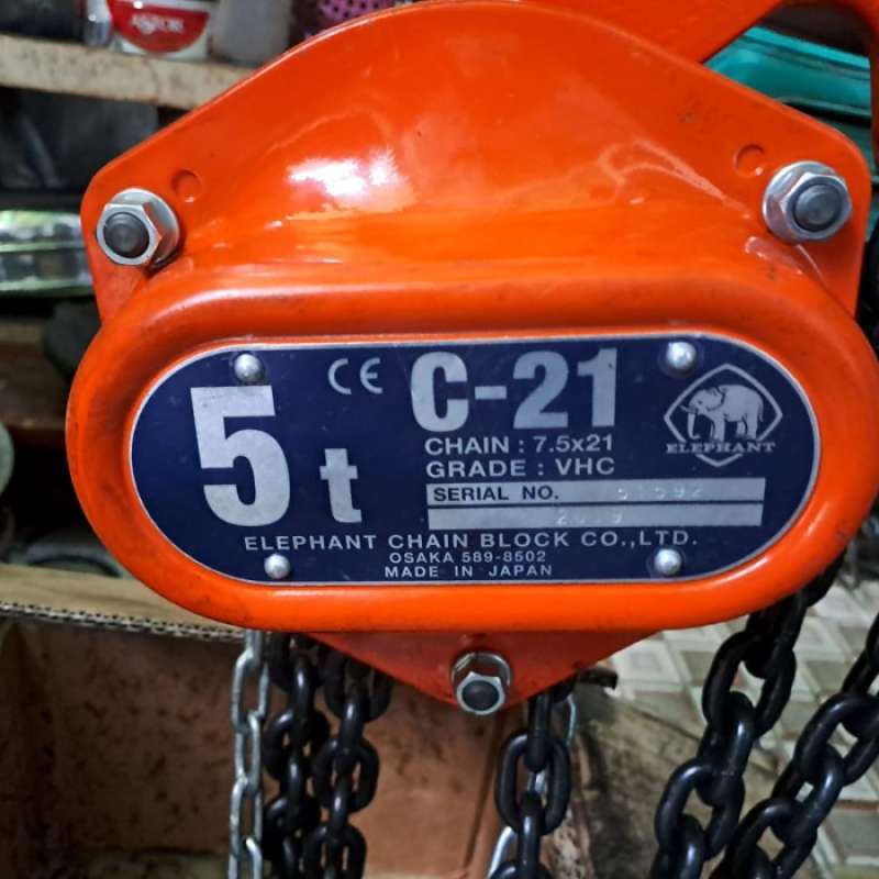 Promo Elephant Chain Block 5 Ton 12 Meter Takel Katrol Takel Manual ...