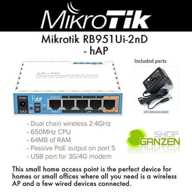 Promo Mikrotik Router Wireless Rb951ui-2nd (hap) Diskon 23% Di Seller ...
