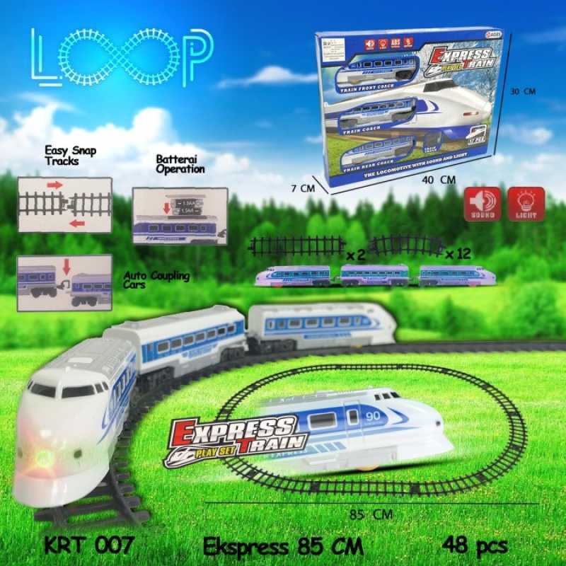Promo mainan anak kereta api rail express jalur track elektrik lrt mrt ...