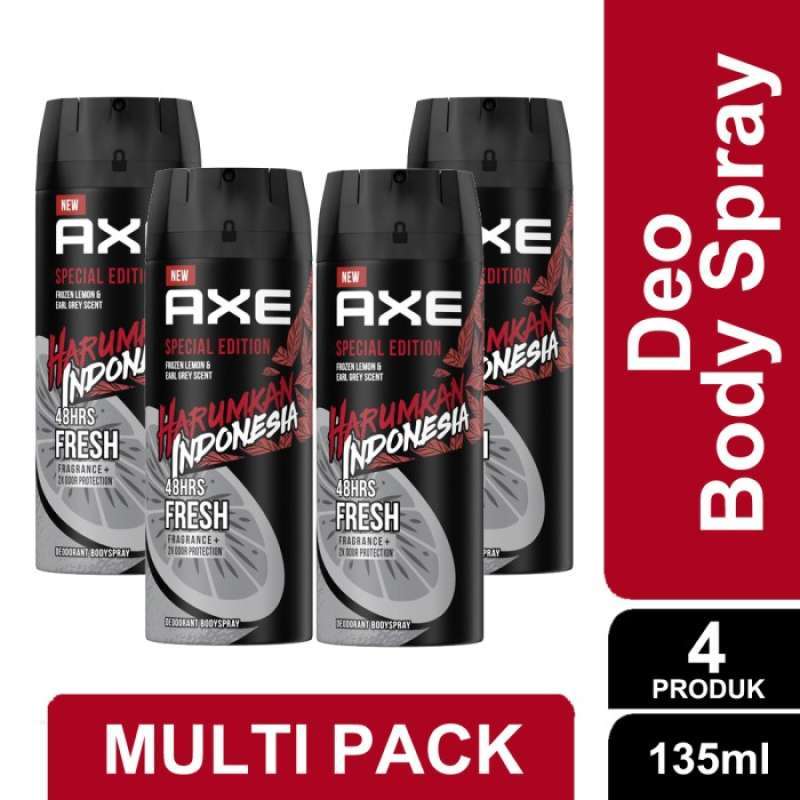 Jual Axe Deodorant Bodyspray Harumkan Indonesia Isi 4 - 135ml di Seller ...