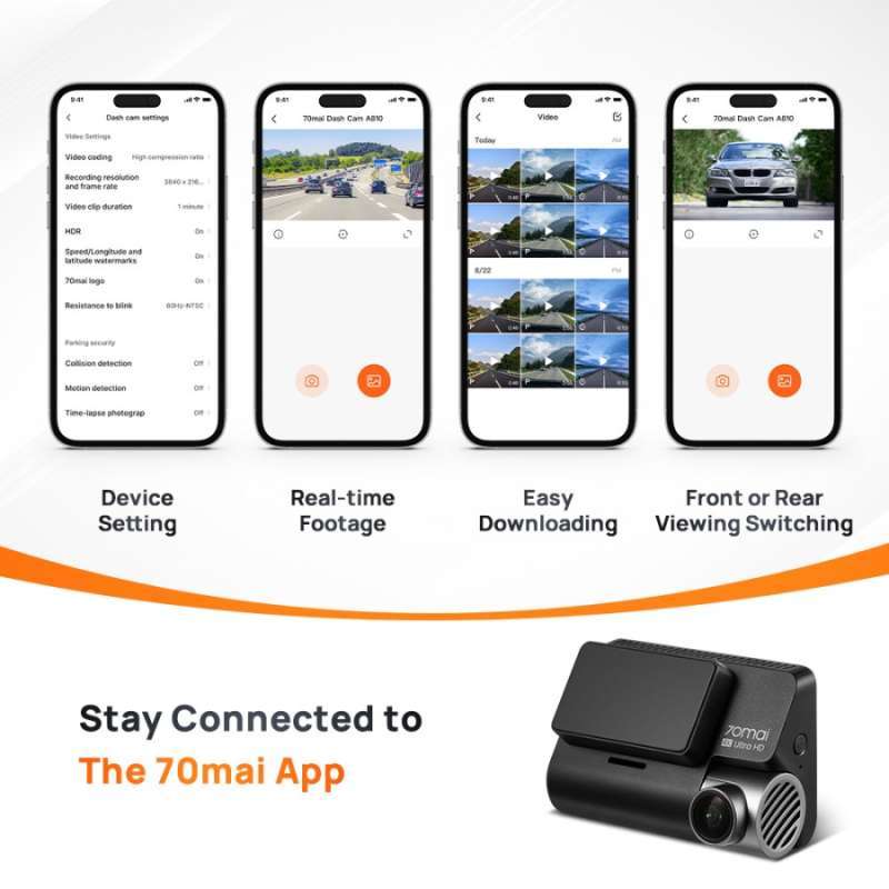 Promo 70mai A810 4k Dashcam Gps Adas Smart Dash Camera Cam Mobil ...