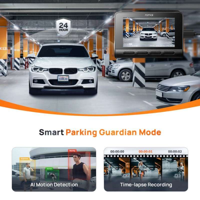 Promo 70mai A810 4k Dashcam Gps Adas Smart Dash Camera Cam Mobil Tracker 4g - Front+rear+4g+64gb ...