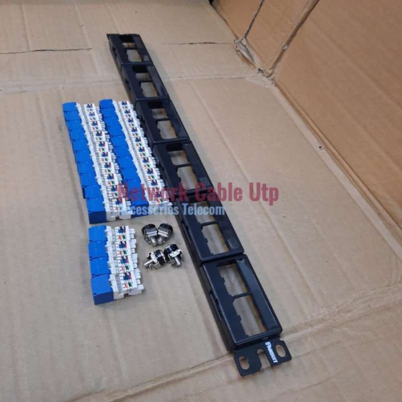 Promo Patch Panel 24 Port Cat.6 Panduit Second Loaded Warna Biru ...
